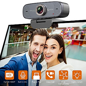 Angetube 1080P Web Camera for Computer HD Webcam with Microphone - USB Webcam PC Camera with 90-Degree Wide Angle Webcam, Plug and Play USB Webcam for Zoom | Skype | Teams | Streaming | Video Calling