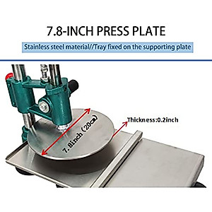 INTBUYING Household Pizza Dough Pastry Manual Press Machine 7.8 inch pizza dough maker Stainless Steel kitchen tool pizza press machine