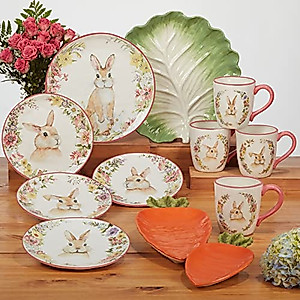 Certified International Easter Garden 2-Tier Server, Multicolored