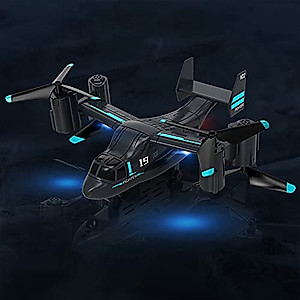 HJLXMF HD Camera Drone 4K 2.4GHz RC Helicopter V22 Osprey Remote Control Toys 1080P HD Band WiFi Quadcopter Altitude Hold RC Helicopter for Adult (with Three Batteries)