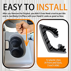 Center Console Cup Holder Replacement Pad Compatible with Ford F-150 2004-2014 Center Console Parts Gray Center Console Cupholder Replacement Pad (Gray)