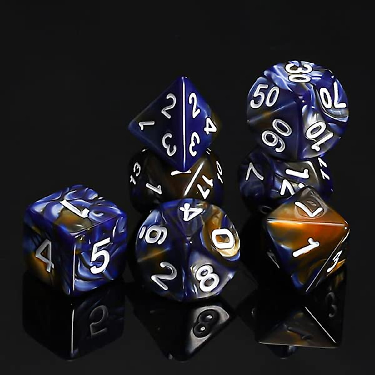 ESANDA DND Dice Set, 42pcs Polyhedral Dice D&D Dice with 6 Blue Drawstring Bags, 6 Complete Double-Colors Dice Sets for Dungeons and Dragons RPG MTG Table Games etc