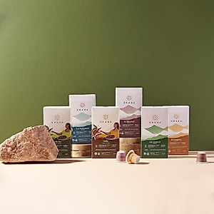 GRANA Nespresso Capsules, USDA Organic Coffee Caps Compatible with Nespresso Original Line Machines, 100% Arabica Single Source Clean Coffee, Compostable & Biodegradable Pods, 60 count, Variety Pack