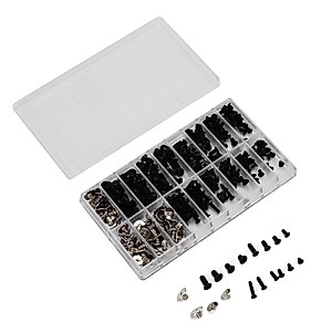 360Pcs Computer Screws Kit, Alloy Steel Micro Cross Screw Standoffs Set M2 M2.5 M3 Fasteners for Hard Drive Computer Case Motherboard Fan Power Graphics, Screw