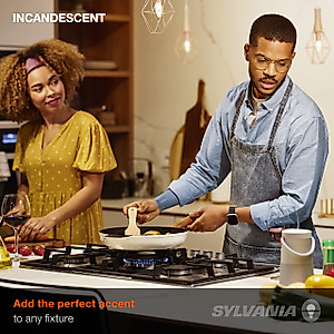 SYLVANIA Double Life Incandescent Light Bulb, B10, 15W, Candelabra Base, 65 Lumens, 3000K, Clear, Soft White - 6 Count (Pack of 1) (15318)