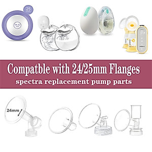 bliblo 6pcs Flange Insert 17mm, Compatible with TSRETE/Bellababy/Lansinoh/momcozy S9/S12/S9pro/S12pro,Wearable Breast Pump Shields/Flanges，Milk Collector 24mm Universal (17mm)
