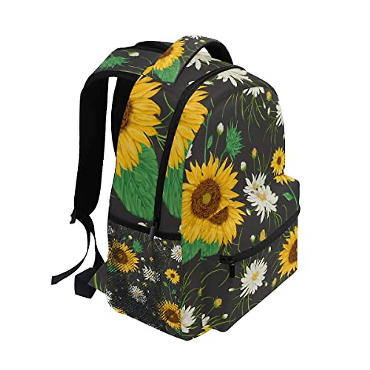 Sunflowers and Chamomile Flowers Laptop Backpack 16 Inch Large Backpack for Women Men School Business Work Travel Backpack