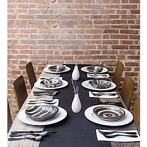 KNORK Titanium Coated 5 Piece Flatware Set, Matte Black