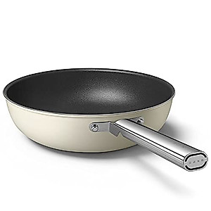 Smeg Cookware Cream 12-Inch Wok