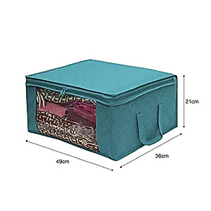MJWDP Folding Storage Box Dirty Clothes Collecting Case Non Woven Fabric with Zipper Quilt Storage Box