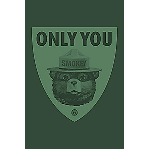 Smokey Bear, Only You, Duotone, Contour (Canvas Deluxe Tote Bag, Faux Leather Handles & Zip Pocket)