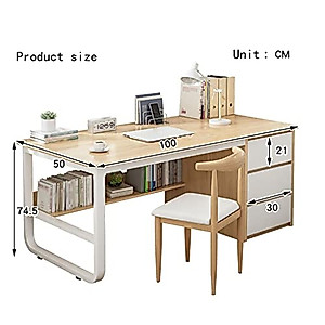 CZDYUF Computer Desk Large Capacity Drawer Home Desk Bedroom Writing Desk (Color : C, Size : As Shown)