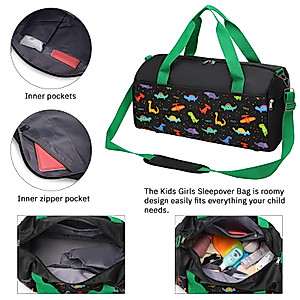 Mygreen Kids Overnight Duffle Bag Boys Sport Gym Bag with Shoe Compartment & Wet Pocket, Carry On Weekender Travel Bag for Kid Boys Truck Navy