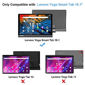 Fintie Case for Lenovo Yoga Smart Tab 10.1 (YT-X705F) Tablet, Premium Vegan Leather Slim Fit Case Folio Stand Protective Cover with Auto Sleep/Wake Feature, Gray