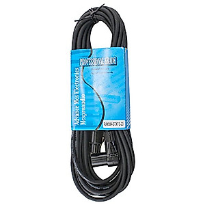 MCSPROAUDIO Male to Female XLR Cable with Black connectors 20 FT Foot Feet, Right-M to Straight-F