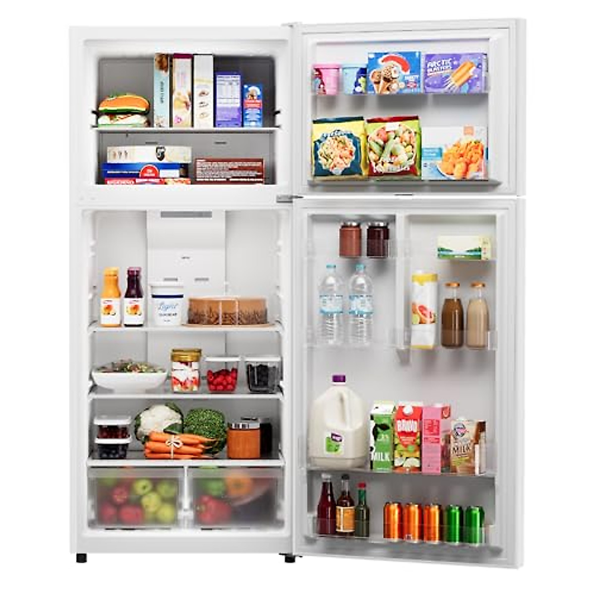 Kenmore 4661352 30" W Top Freezer Refrigerator with Adjustable Glass Shelving, Humidity Control Crispers, Quiet and Energy Efficient Inverter Compressor, White