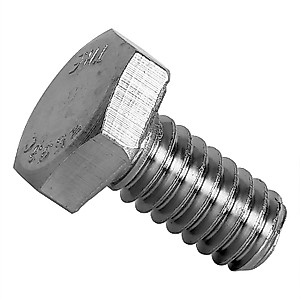 KINJOEK 100 Pieces 1/4-20 x 1/2 Inch Stainless Steel Hex Bolts, Hex Head Cap Screw Bolts, 18-8 304 S/S Fully Threaded Hexagon Bolts Fastener
