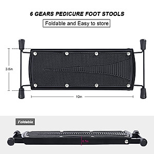 MOWOT Pedicure Foot Rest Home Self Pedicure Foot Stand Assistant Non-Slip Beauty Step Footrest Stool for Nail Tech