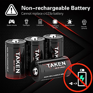 Taken CR2 Battery for Golf Rangefinder, 2 Pack CR2 3V Lithium Battery 850mAh Non-Rechargeable【10-Year Shelf Life】 Not for Arlo Camera