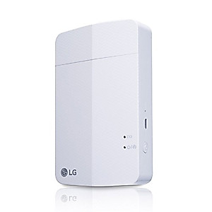 New LG PD251 Portable Mobile Pocket Photo Printer 3 [White] (Follow-up Model of PD241 and PD239) Bluetooth Wireless Printing for iOS, Android and Windows OS
