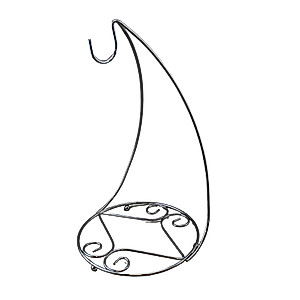 Dependable Industries Metal15.25" Tall Kitchen Banana Tree Holder Rack Ripen Fruit Evenly Prevents Bruising & Spoiling Chrome Silver Finish