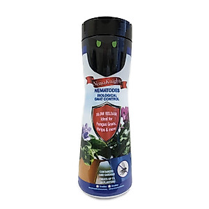 NemaKnights Nematodes Slow-Release Biological Gnat Control, Shakeble Nematode Pearls, 10 oz (Treats up to Approx 1,000 sq ft or 50 Containers) - for Fungus Gnat & Thrips in Containers and Gardens