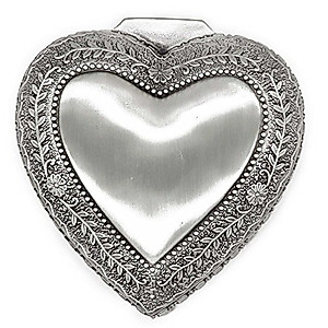 AVESON Classic Vintage Heart Shape Metal Jewelry Box Ring Trinket Storage Organizer Chest Christmas Gift