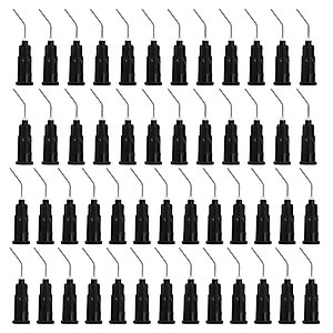 PATIKIL Blunt Tip Dispensing Needles with Bent Blunt Needle, 300 Pcs 0.4 Inch 25G Industrial Liquid Dispenser Needle with Lure Lock for Refilling Liquid Ink Adhesive Glue