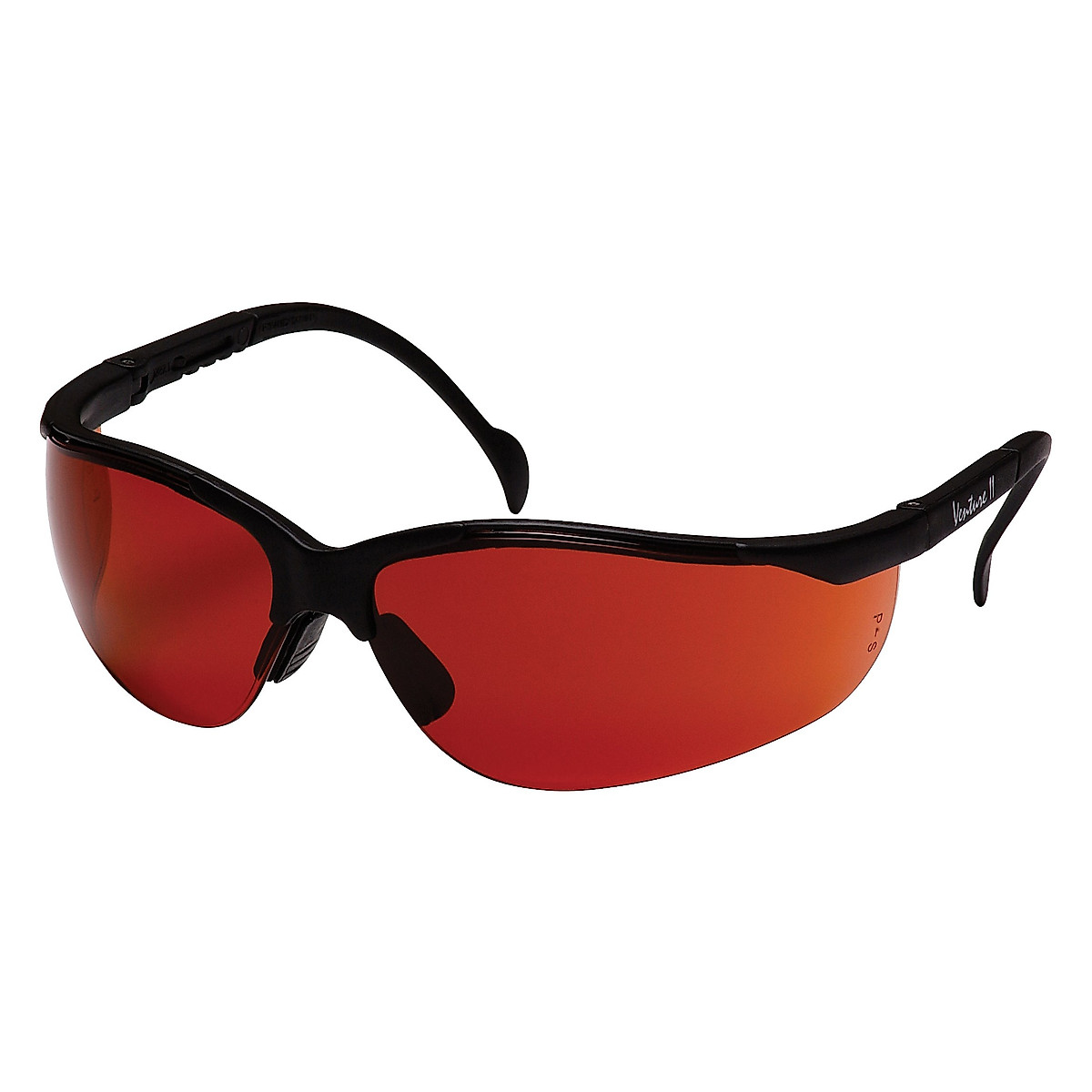 Pyramex Venture II Safety Eyewear, Sun Block Bronze Lens With Black Frame