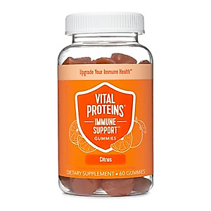 Vital Proteins Immune Support Gummies, Citrus Flavor, Zinc, Vitamin C and Ginger Extract to Support Immune Health, 30-Day Supply, 60 Count