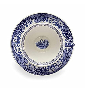 Blue Italian Teacups and Saucers | 7 Oz Cups for Coffee, Tea, and Hot Cocoa | Fine Earthenware | Microwave and Dishwasher Safe | Made in England