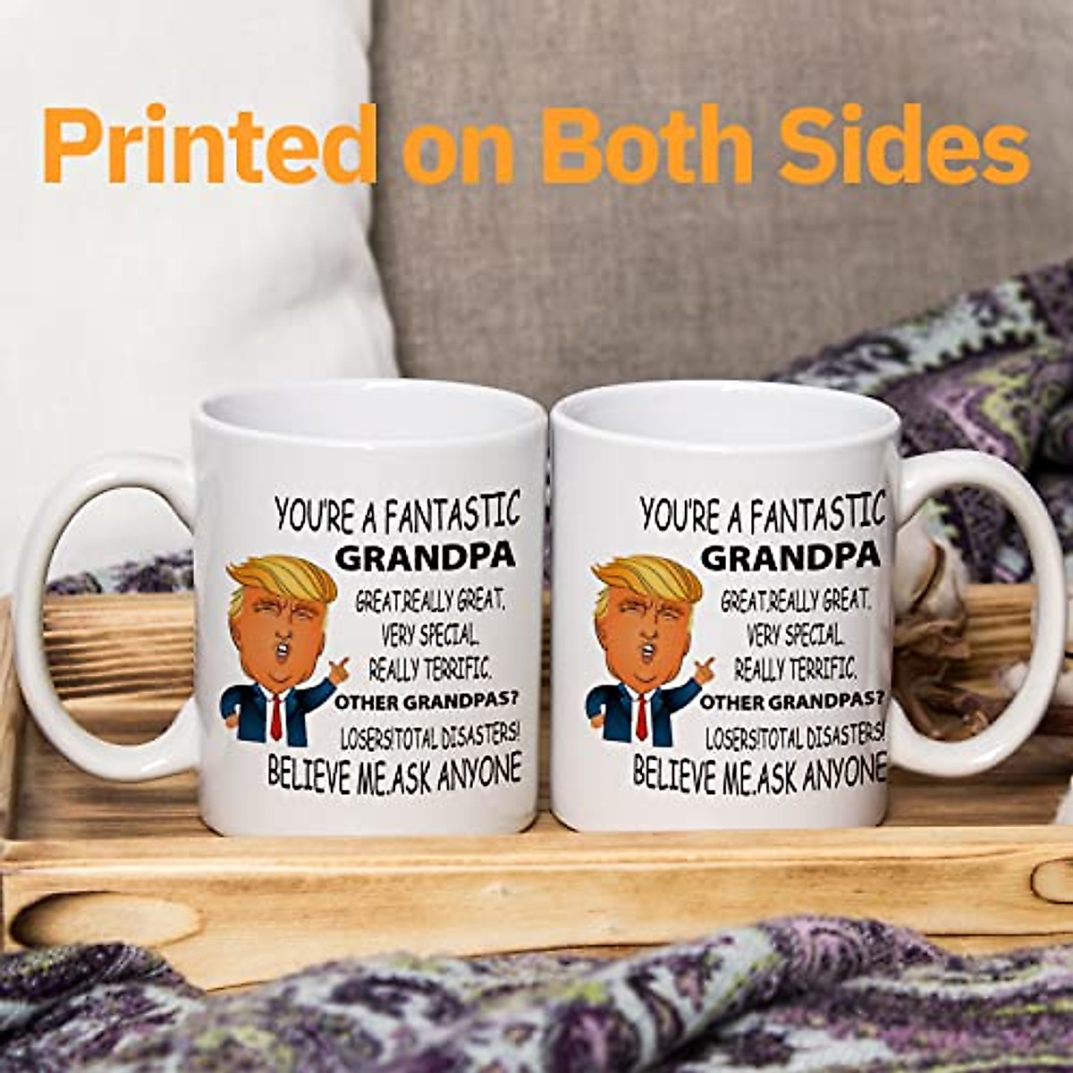 Funny Coffee Mug for Grandpa - You're A Fantastic Grandpa, Birthday Gifts for Grandfather, Thanksgiving Christmas Gifts for Papa, Retirement Gift for Grandpa, Inspirational Gifts for Grandpa