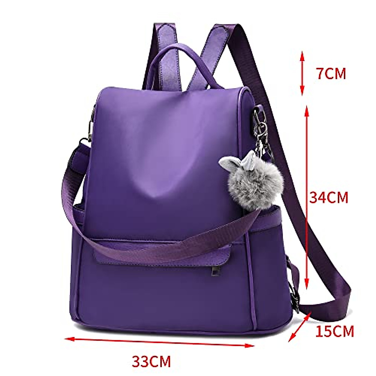 YOUNNE Women Fashion Backpack Purse Anti Theft Waterproof Designer Travel Bag Lightweight Casual Shoulder Bag Satchel Bag(Purple)