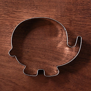 LILIAO Cute Elephant Cookie Cutter for Baby Shower - 4 x 3.3 inches - Stainless Steel