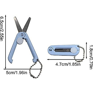 2Pcs Pink Keychain Scissors,Folding Scissors,Safe Portable Travel Scissors,Foldable Telescopic Cutter Pocket,Mini Scissor with Keychain for Cutting, Scrapbooking Crafting, Cutting Tools