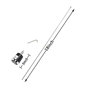 HYS Amateur Pre-Tuned Dual-Band VHF/UHF Dual Band NMO Antenna for 2m 70cm Mobile Radios W/Magnetic Base 5M(16.4ft) RG58 Cable PL-259 UHF Mag Mount