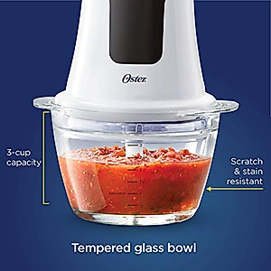 Oster 2130489 3 Cup Mini Food Chopper, White