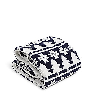 Vera Bradley Women's Fleece Cozy Life Throw Blanket, Nordic Forest Stripe, One Size