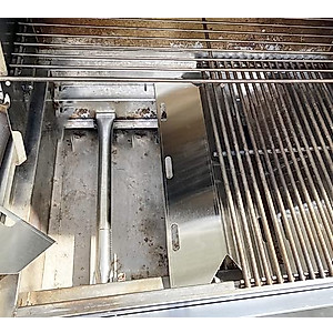 Htanch SN3041(4-Pack) SA0361 (4-Pack) 17 5/16" Heat Plate and Burners Relacement for Charmglow 720-0304 Nexgrill 720-0304 Permasteel PG-50400-S and Other Gas Grill Models