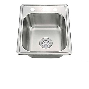UHTQ New Deep Top Mount Drop In Stainless Steel Single Bowl Kitchen Sink Variety Size Kitchen sink Kitchen accessories Portable sink Home improvement Kitchen sinks Kitchen sink accessories