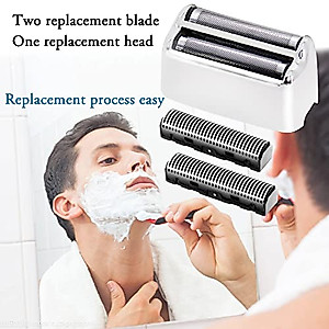 FXFS2 Replacemnet Foil and Cutter Compatible with Bab-yli-ss PRO Barbe-rology Double Foil Shaver, Shaver Head for Bab-yli-sspro Replacement Blade