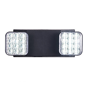 CM MZY Black Emergency Lights with Battery Backup,Commercial Emergency Light,Two Adjustable LED Light Head Emergency Lighting Fixtures,120-277V AC, UL Certified 1PCS