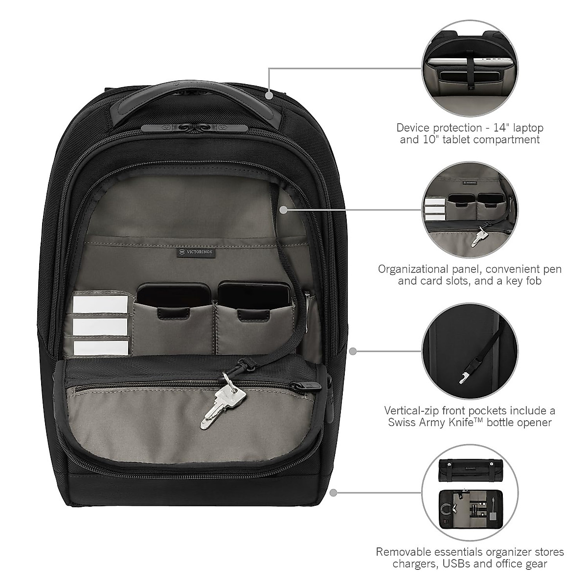 Victorinox Altmont Professional Compact Laptop Backpack in Black