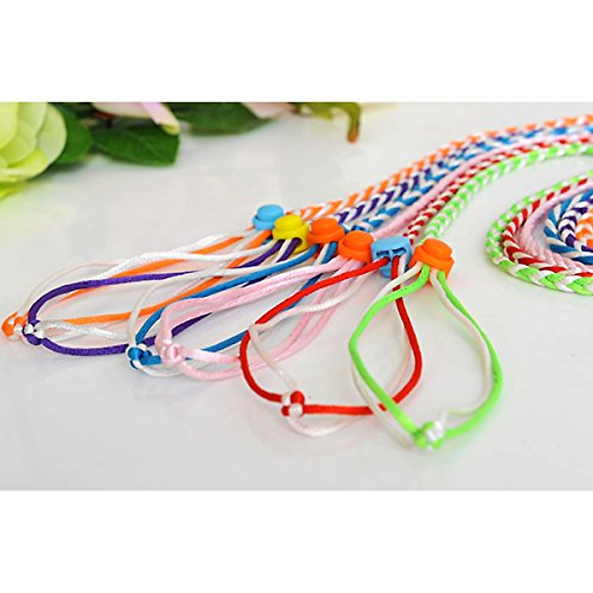 UEETEK Adjustable Hamster Harness Leash and Collar Walking for Hamster Cricetulu Rat Mouse Squirrel Small Pets Flexible Handle Rope 2M (Random Color)