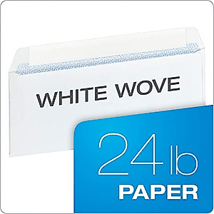Quality Park #8 Double Window Security Envelopes for QuickBooks Checks, Redi-Strip Self Seal Closure, 3 5/8 x 8 11/16, 24 lb White, 500 Count (Pack of 1)(QUA50766)