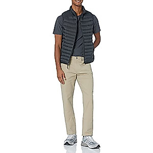 Amazon Essentials Men's Slim-Fit Pants, 5-Pocket Stretch Twill Design, Khaki Brown, 36W x 34L