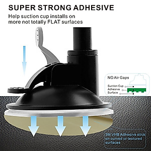 Suction Cup Double Sided Adhesive Pad 8PACK Mount Disk Hook Dashboard Sticky Pads for GPS Phone Car Dash Windshield Shower Replacement Mounting Heavy Duty Clear Glue 6CM and 8CM for Xiaoyi Camera