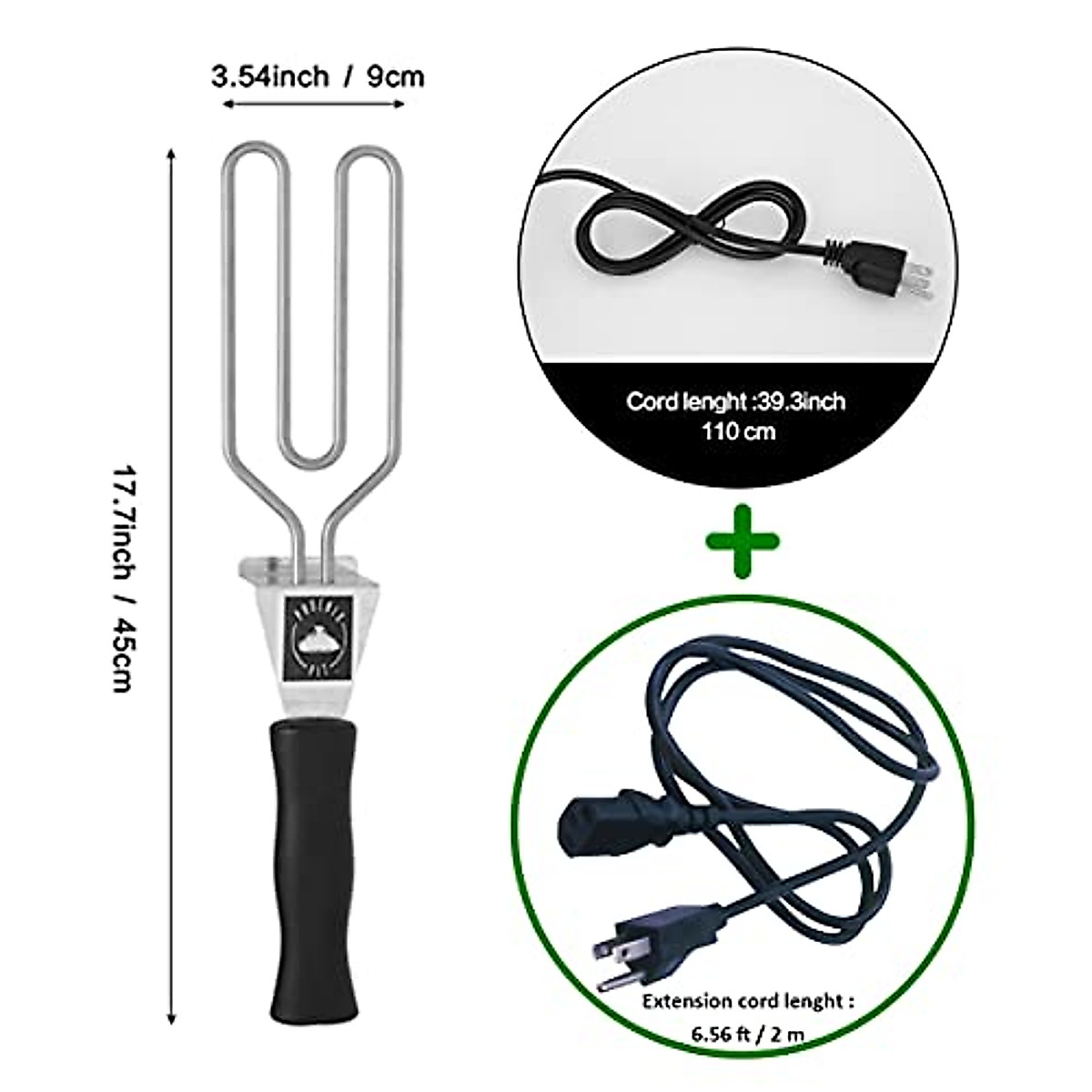 Phoenix Pit Electric Charcoal Starter 650W | 6.56 ft Extension Cord Included | Best Fire Igniter for Coal Wood Lump Briquettes | Great BBQ Tool kit Accessory