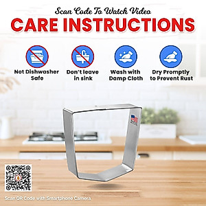 Foose Back Pocket Cookie Cutter 3.75 Inch –Tin Plated Steel Cookie Cutters – Back Pocket Cookie Mold