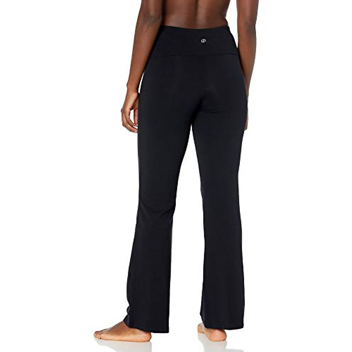 Spalding Womens Activewear Cotton Spandex Yoga Pant with Pocket Leggings, Black, Large US
